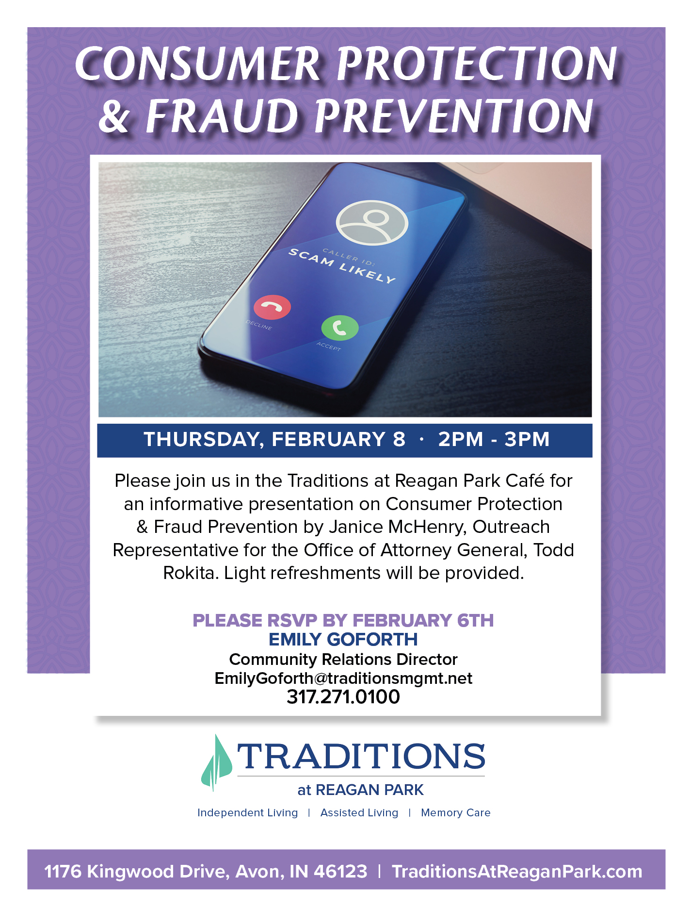 Consumer Protection & Fraud Prevention - Traditions at Reagan Park